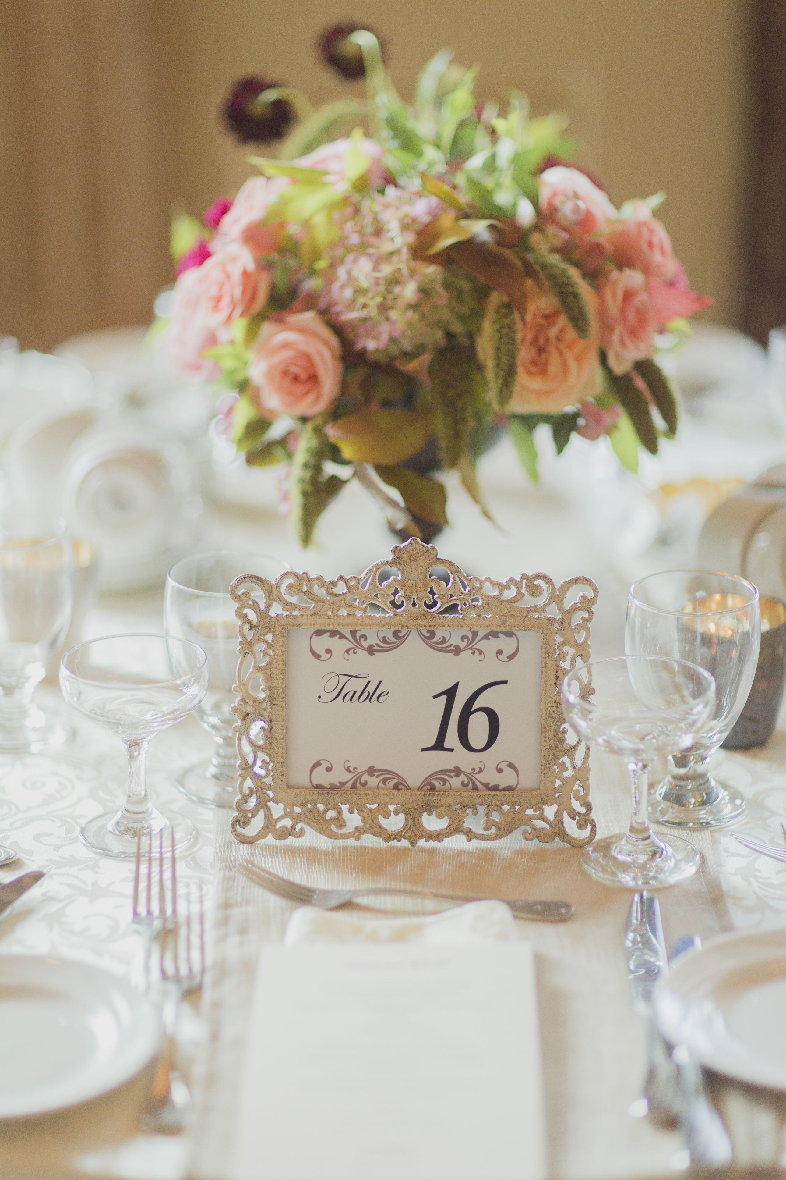 Cranberry and Peach Fall Wedding