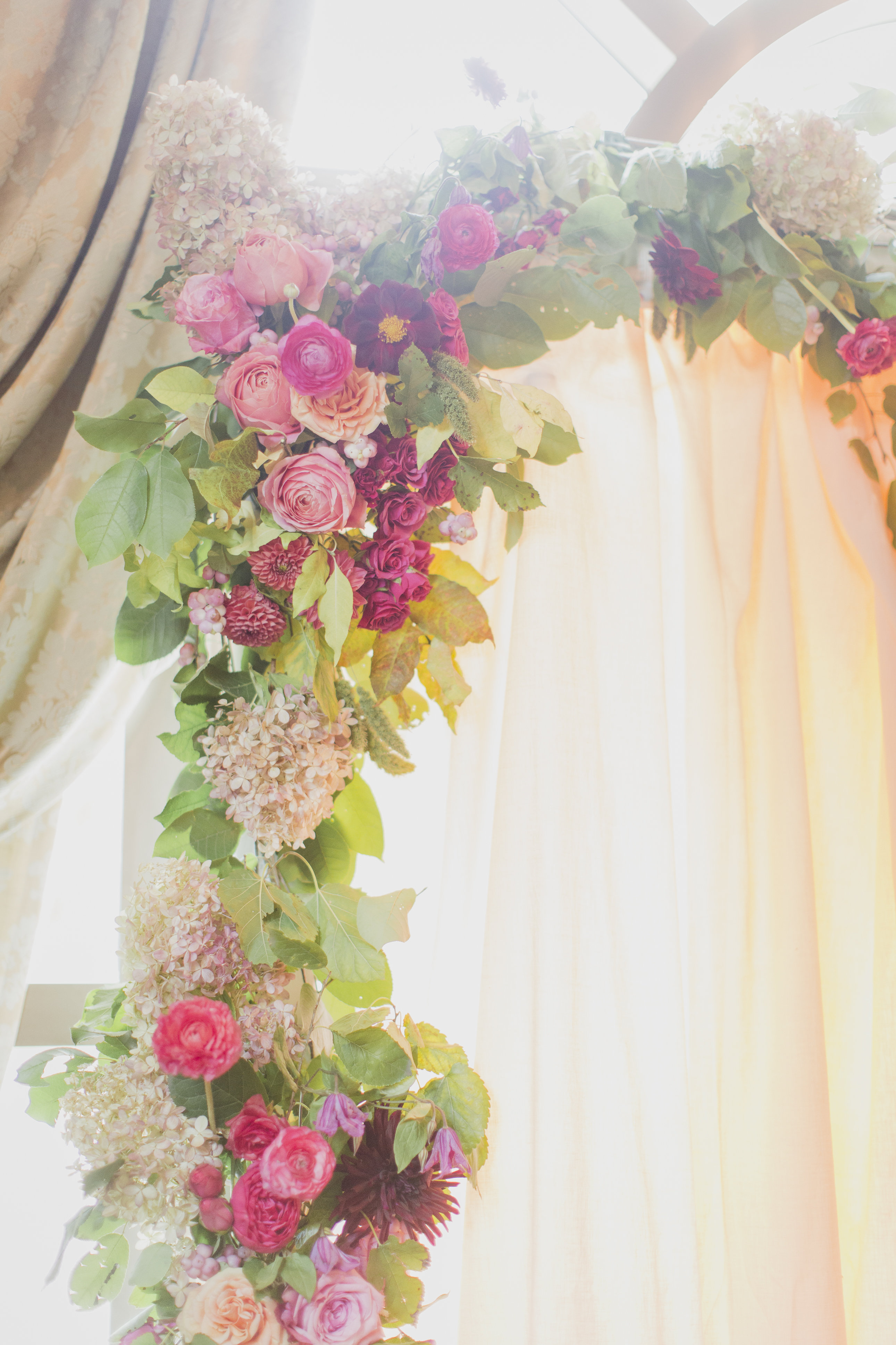 Cranberry and Peach Fall Wedding